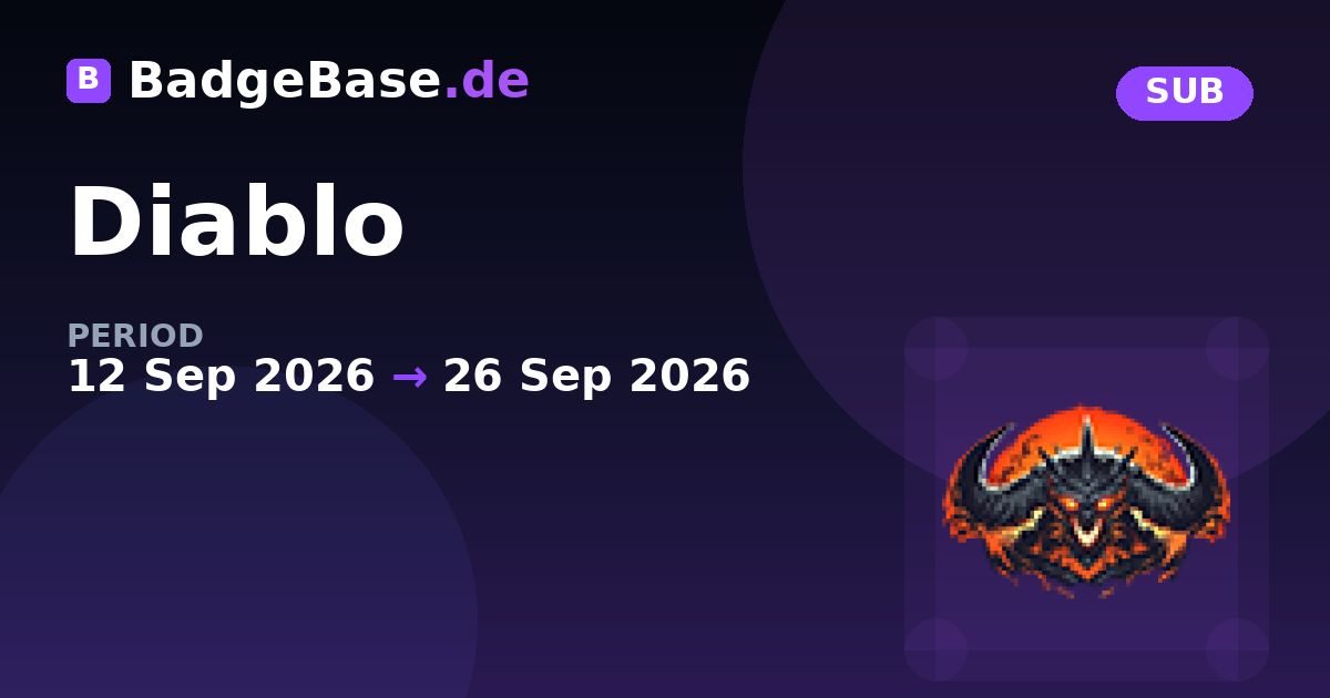 Diablo 2026 Global Twitch Badge Badgebasede